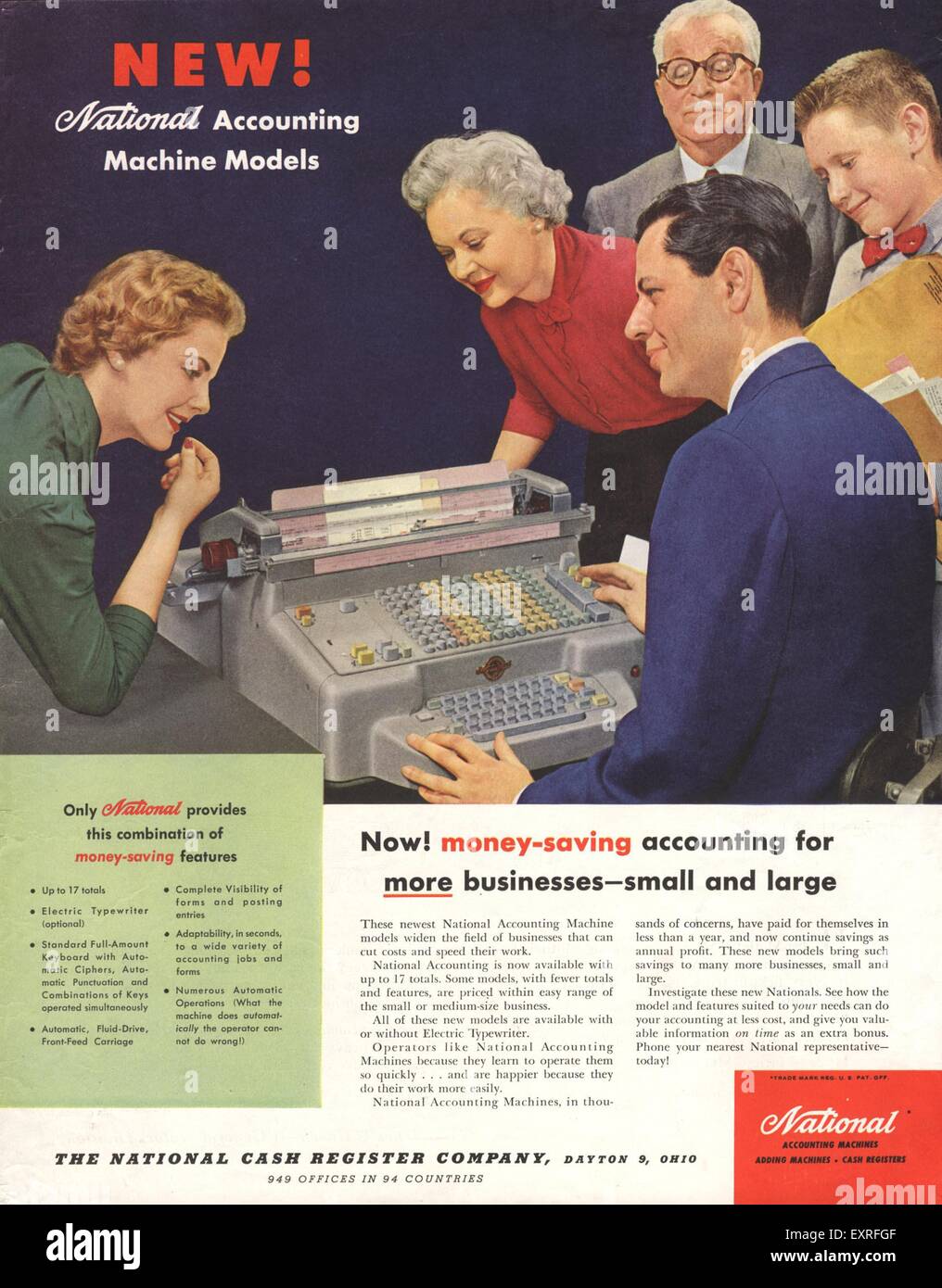 1950s USA National Magazine Advert Stock Photo - Alamy