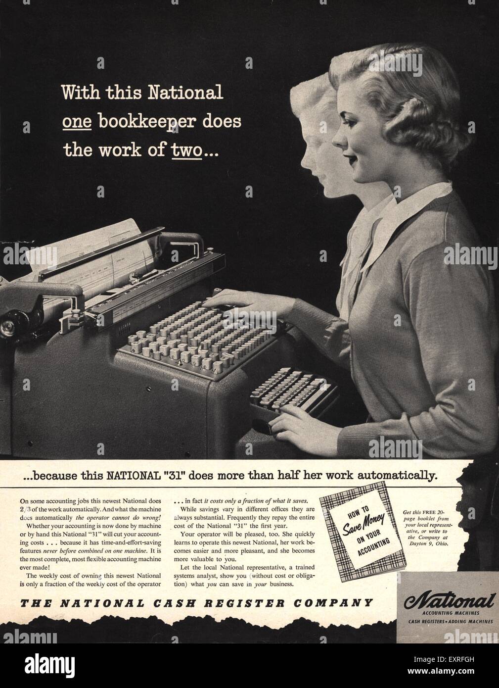 1950s USA National Magazine Advert Stock Photo - Alamy