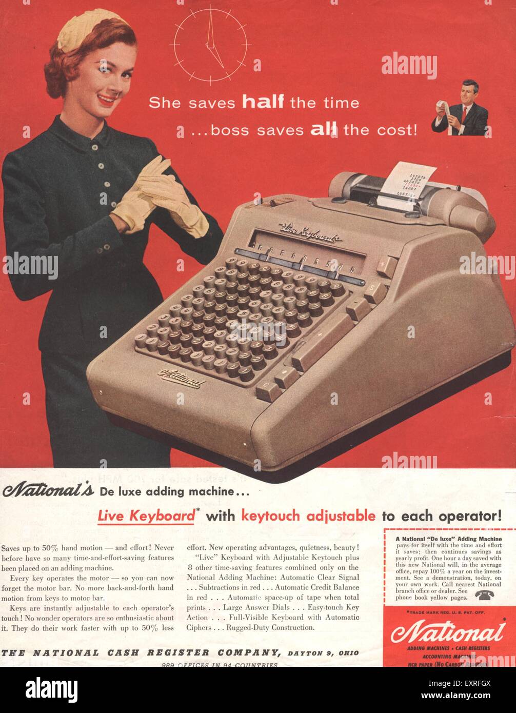 1950s USA National Magazine Advert Stock Photo - Alamy