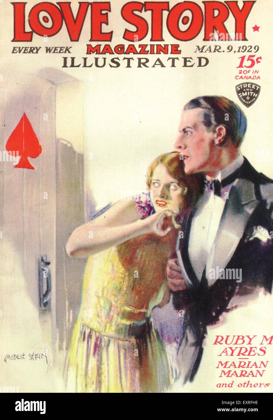 1920s USA Love Story Magazine Cover Stock Photo - Alamy