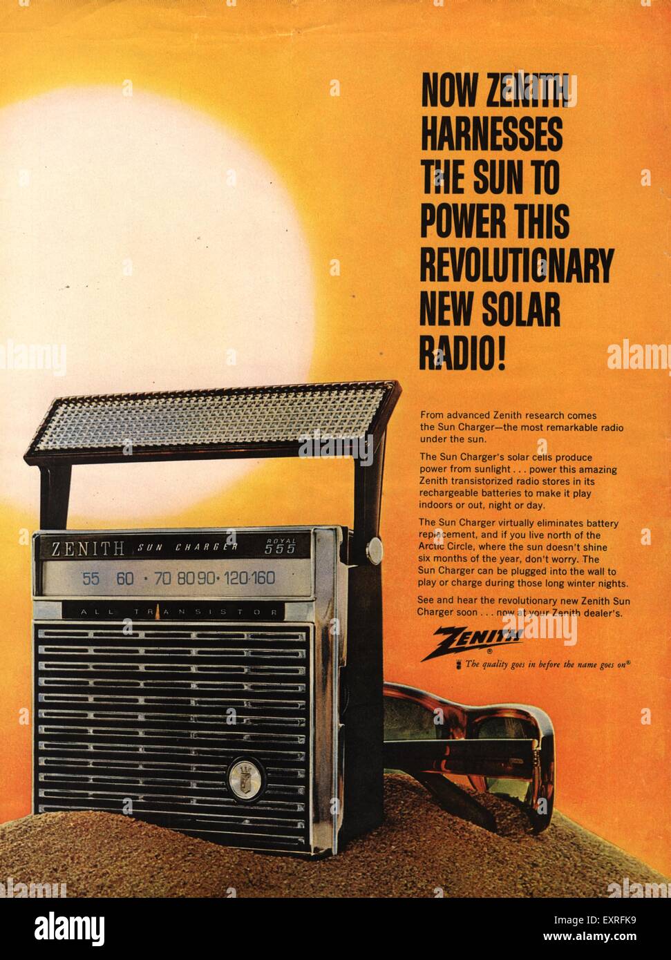 1960s USA Zenith Magazine Advert Stock Photo - Alamy