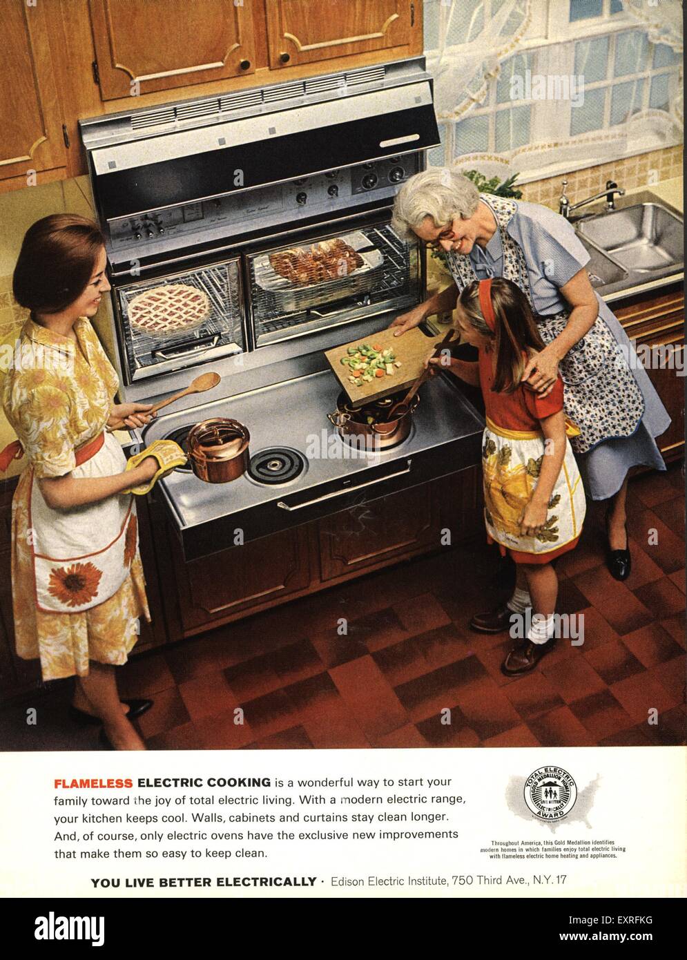 1960s USA Electricity Magazine Advert Stock Photo - Alamy
