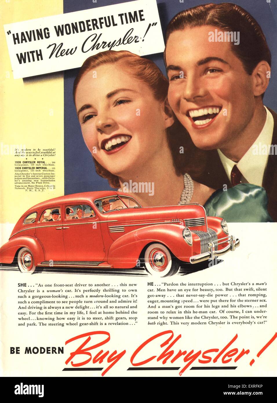 1930s USA Chrysler Magazine Advert Stock Photo - Alamy