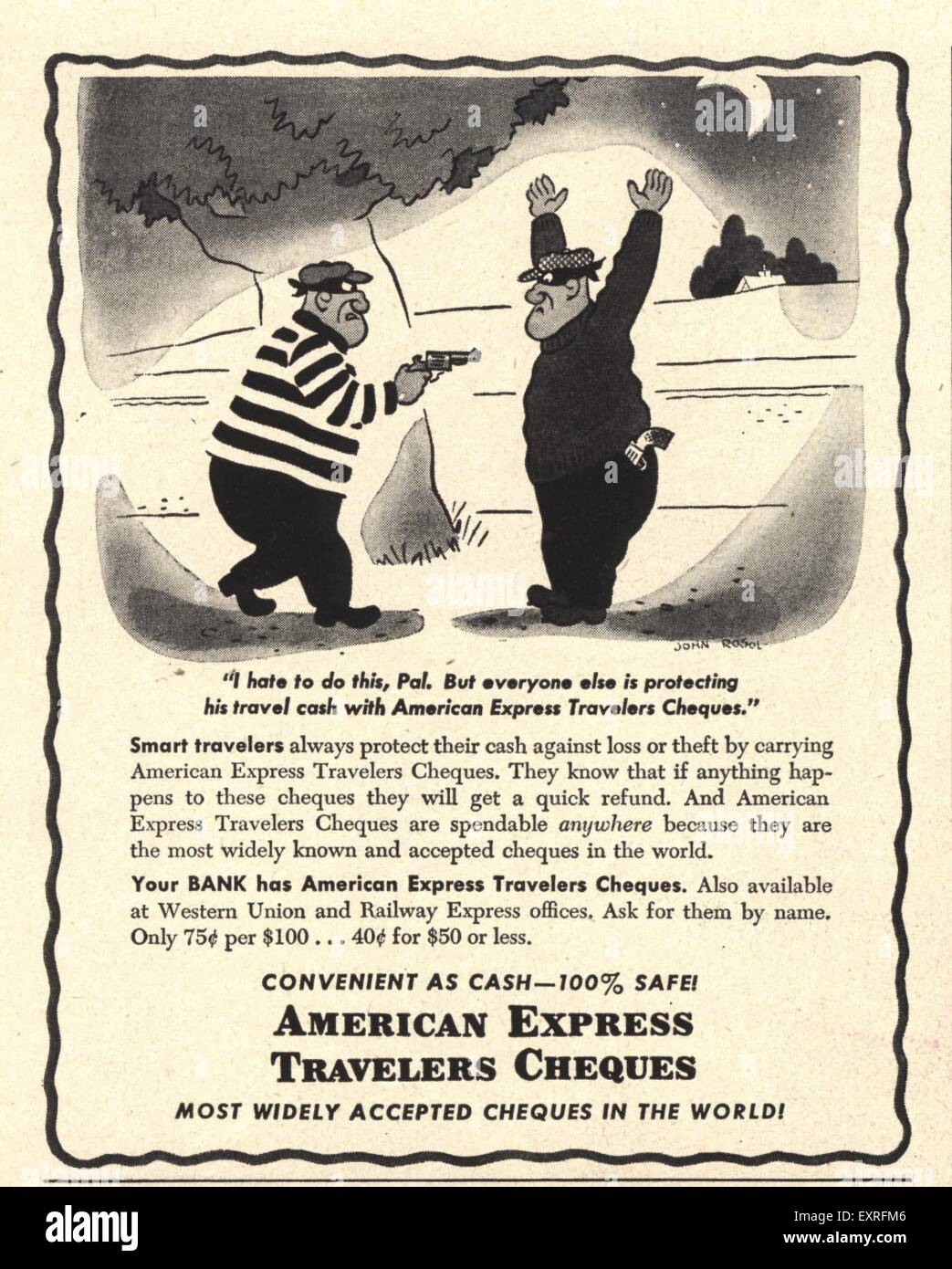 1940s USA American Express Magazine Advert Stock Photo - Alamy