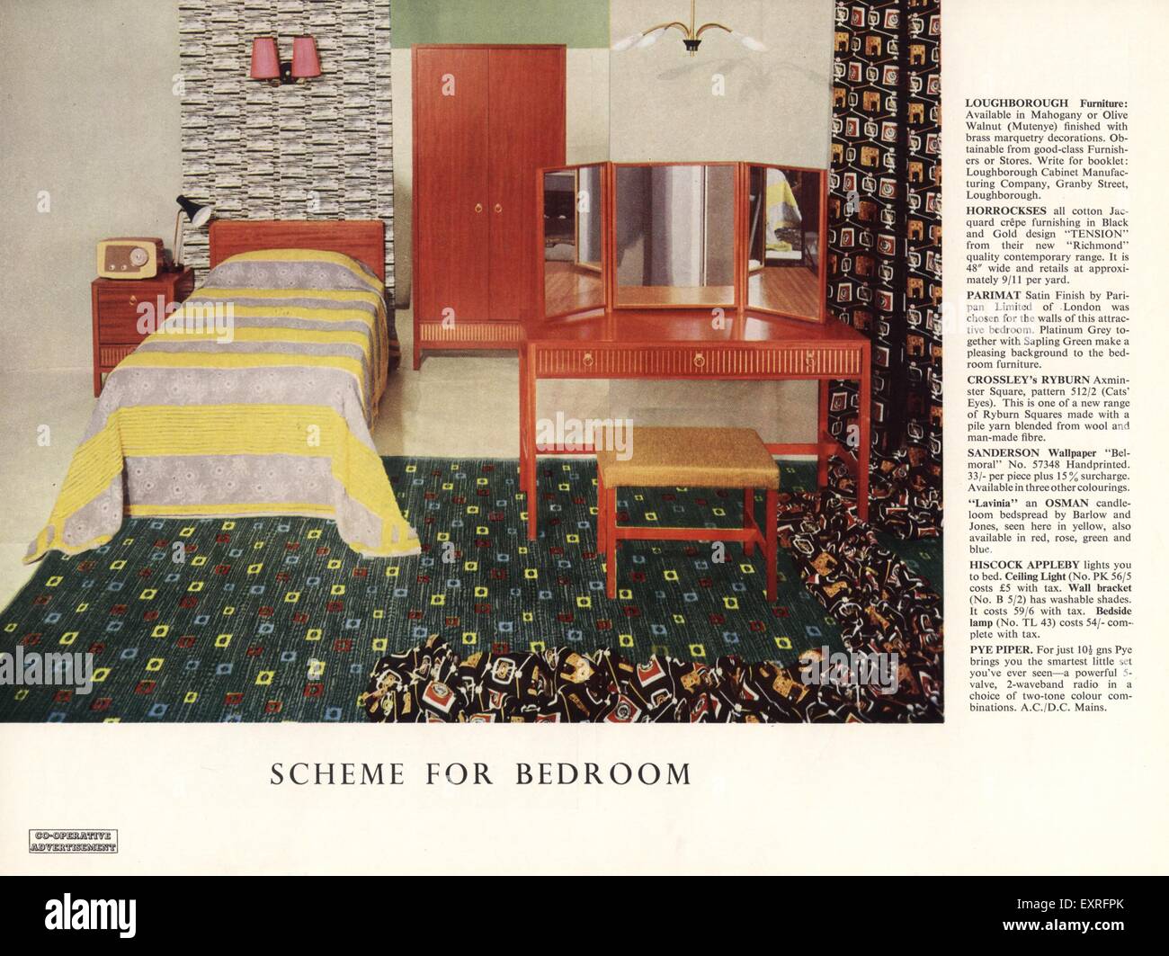 1950s bedrooms magazine hi-res stock photography and images - Alamy