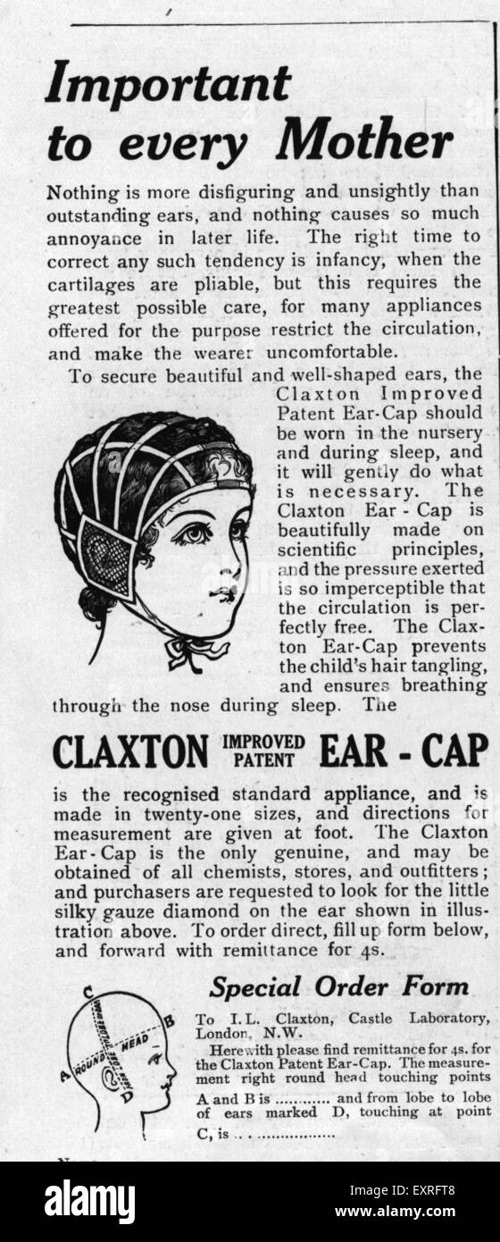 1910s UK Claxton Magazine Advert Stock Photo - Alamy