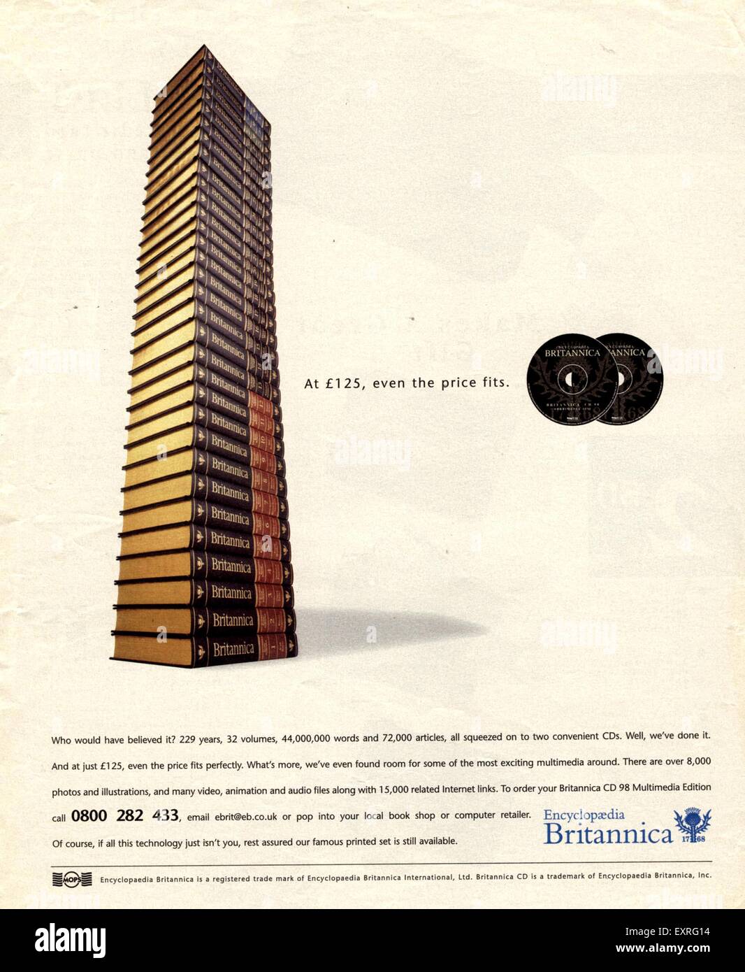2000s UK Britannica Magazine Advert Stock Photo - Alamy