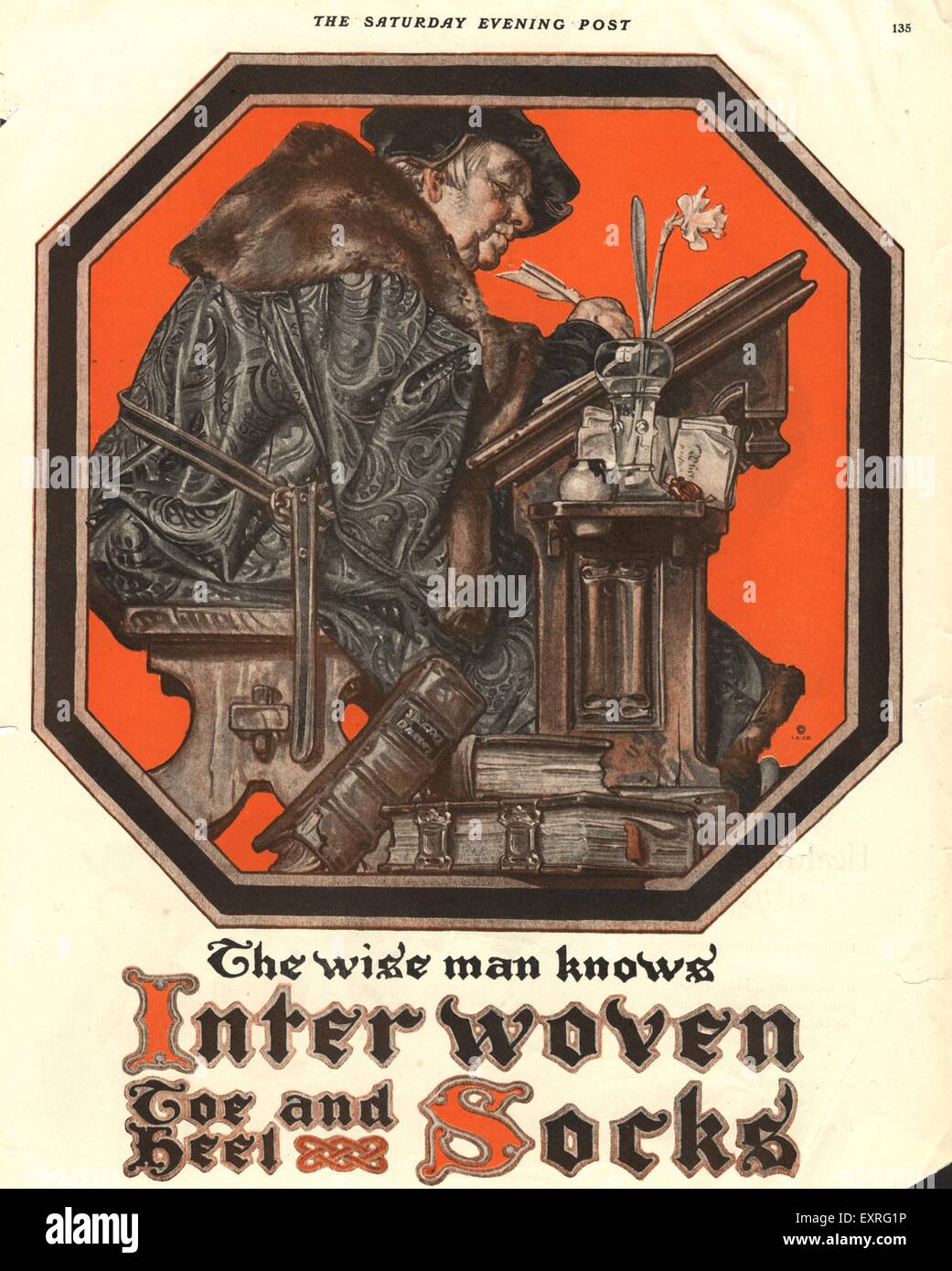 1910s USA Interwoven Socks Magazine Advert Stock Photo - Alamy