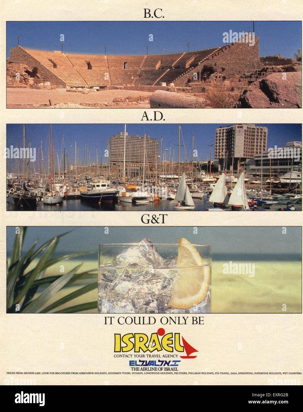 1980s UK Israel Magazine Advert Stock Photo - Alamy