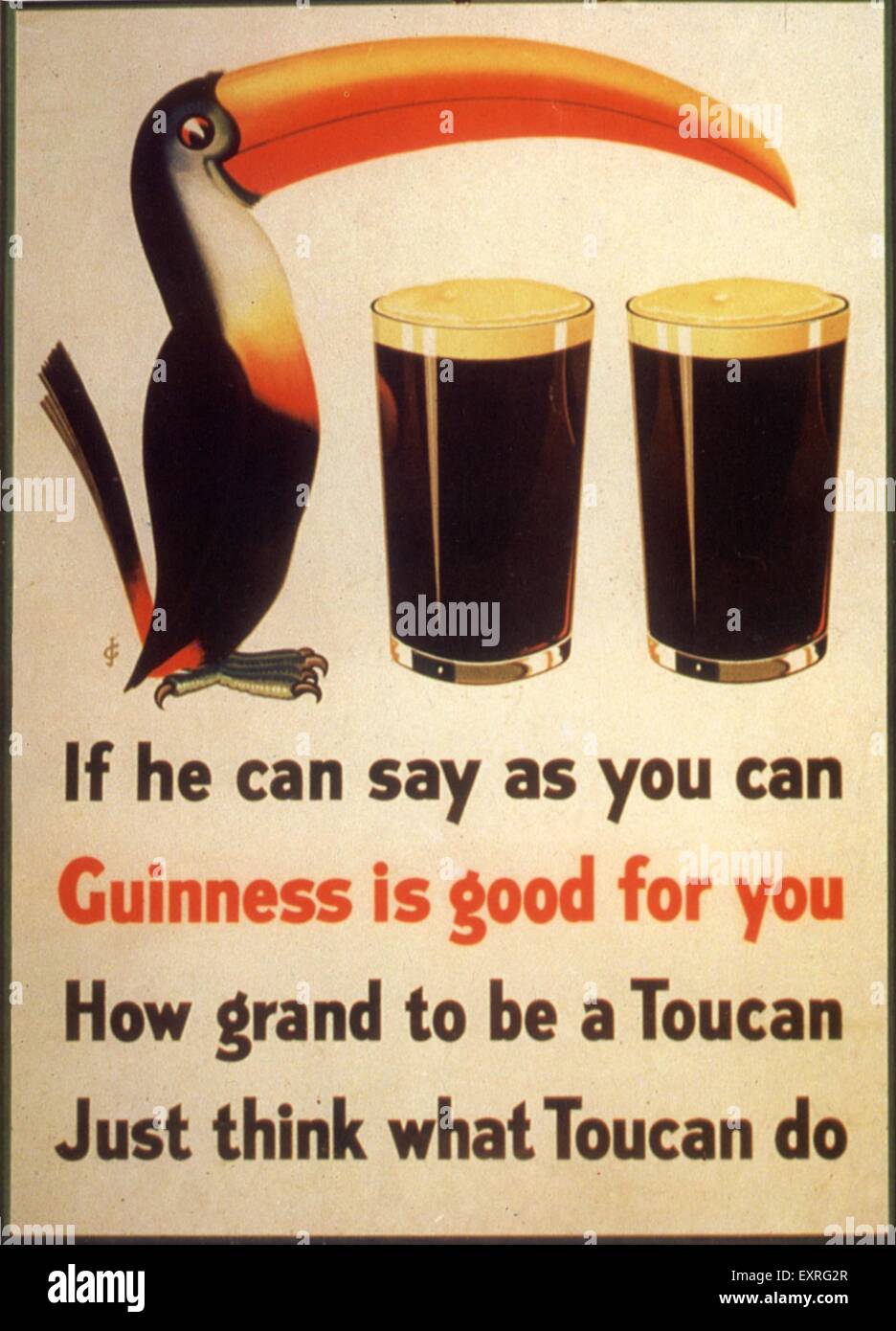 1950s UK Guinness Magazine Advert Stock Photo - Alamy