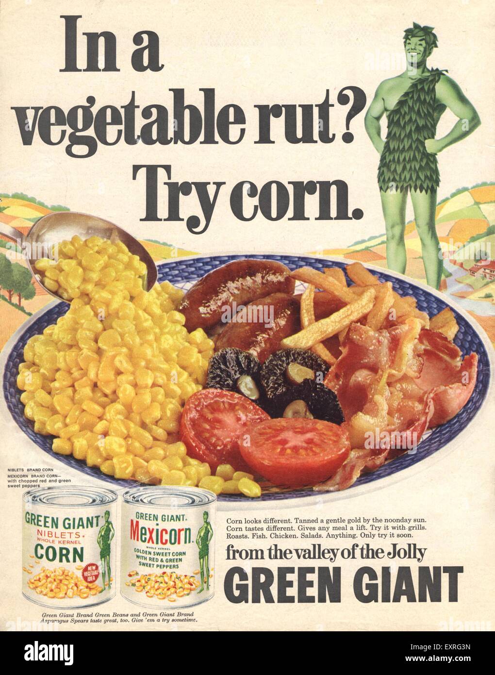 1970s UK Green Giant Magazine Advert Stock Photo - Alamy