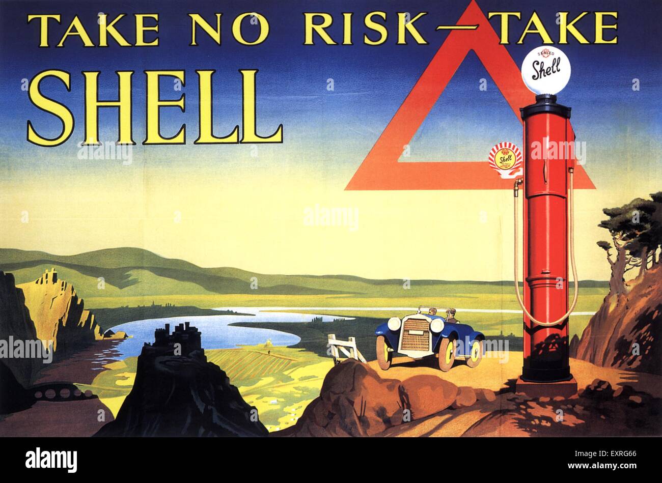 1920s UK Shell Poster Stock Photo - Alamy