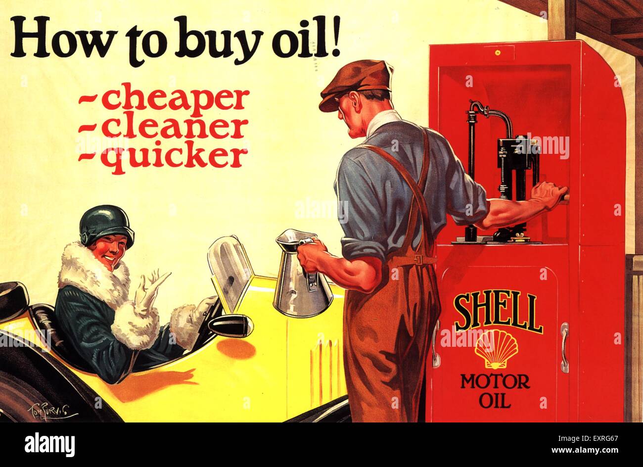 1920s UK Shell Poster Stock Photo - Alamy