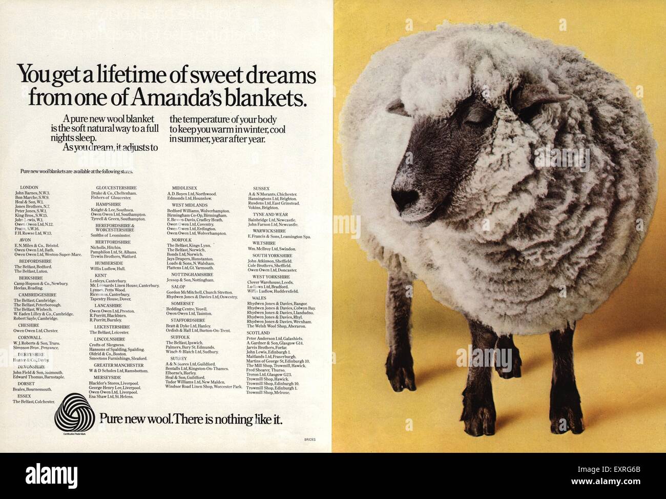 1970s UK Wool Magazine Advert Stock Photo - Alamy