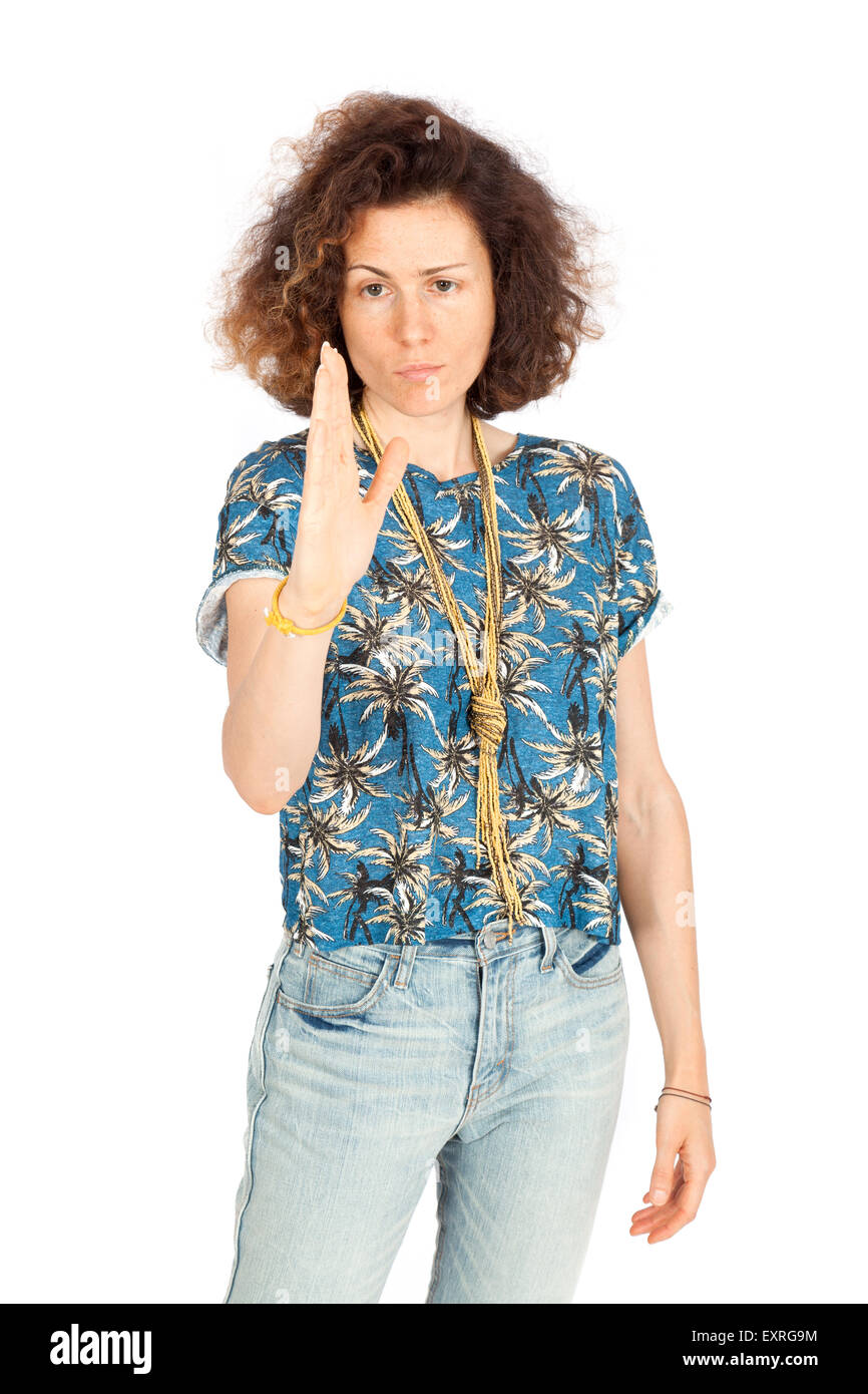 Beautiful woman doing different expressions in different sets of ...