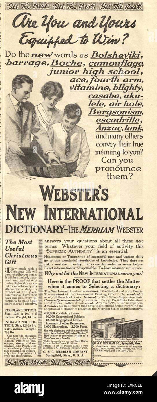 Uk magazine advert 1910s hi-res stock photography and images - Alamy