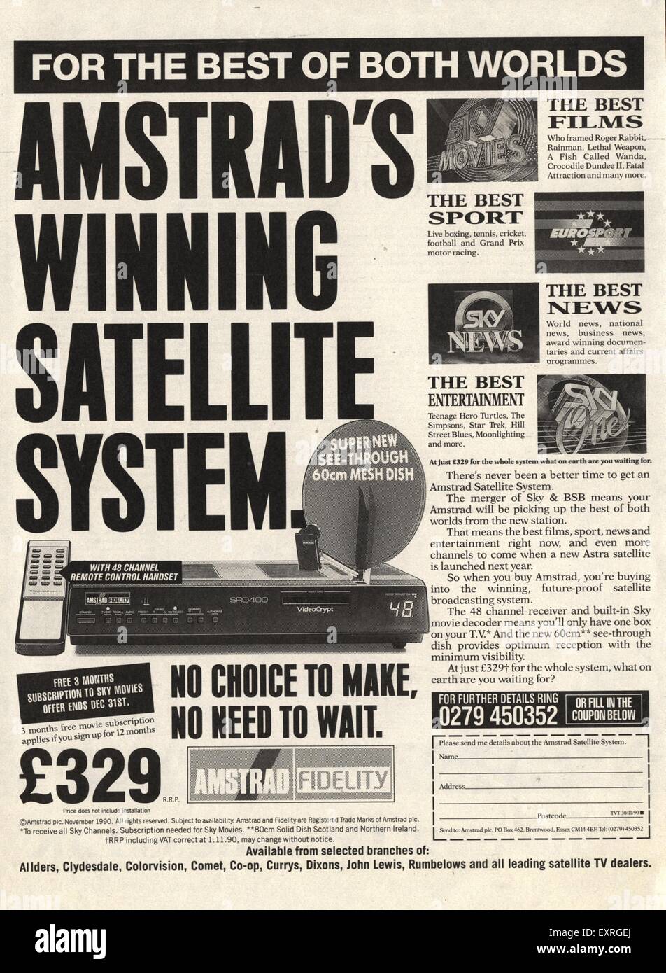 1980s UK Amstrad Magazine Advert Stock Photo - Alamy