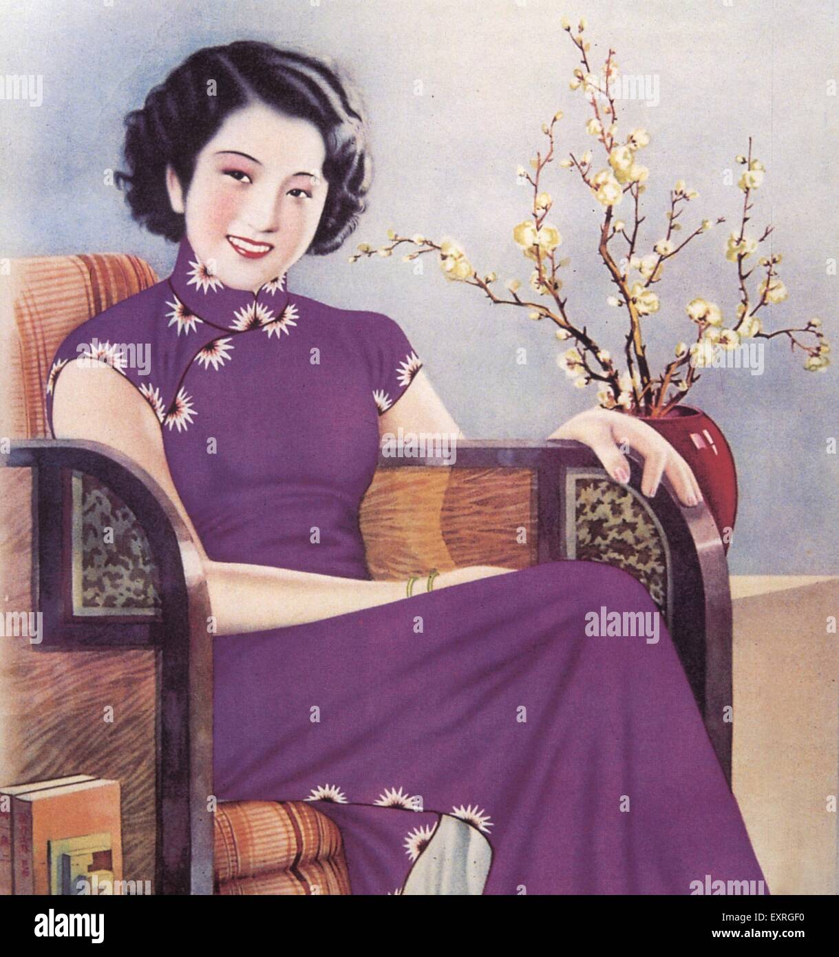 1930s China Shanghai Woman Magazine Advert (detail Stock Photo - Alamy