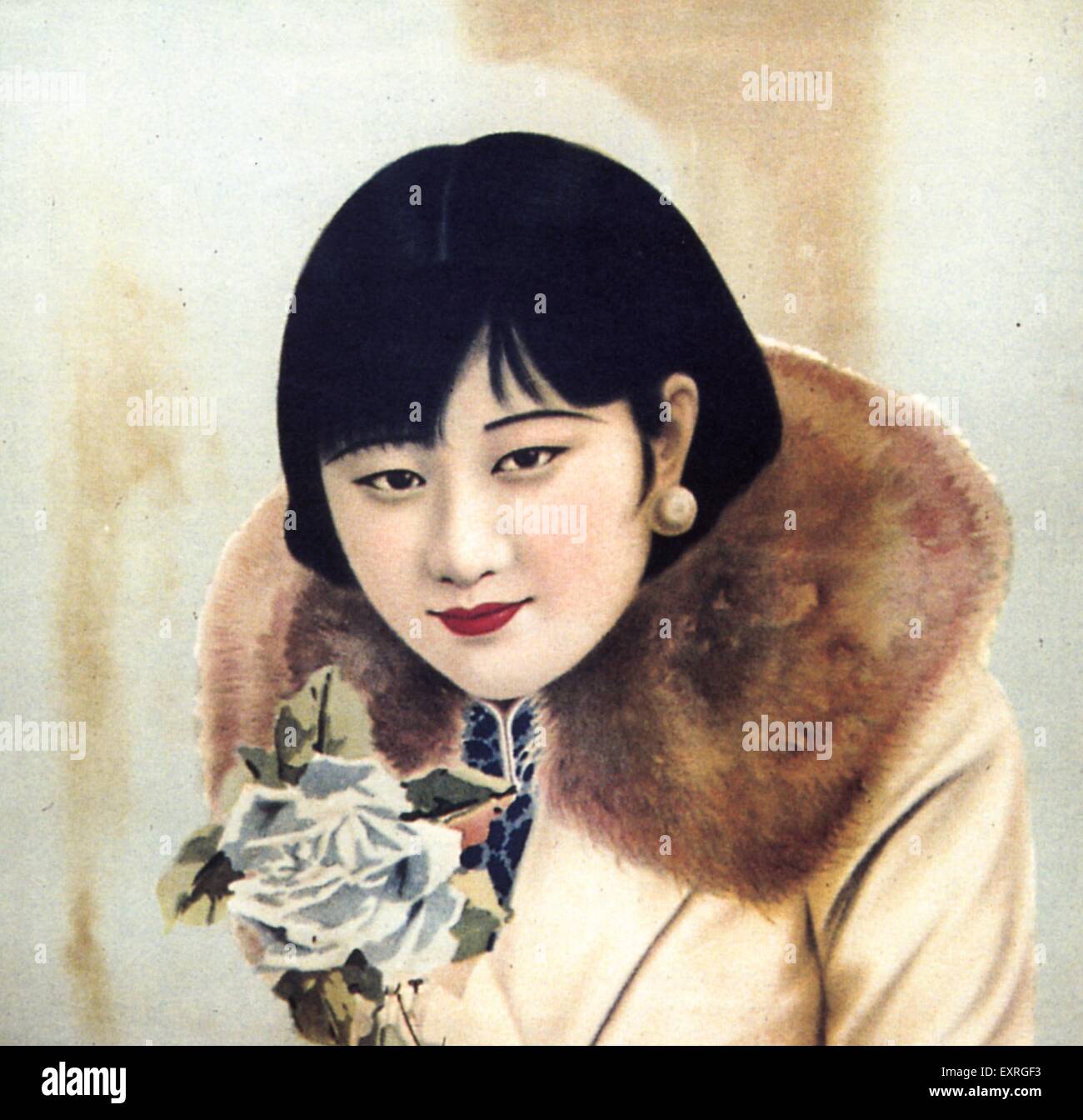 1930s China Shanghai Woman Magazine Advert (detail Stock Photo - Alamy