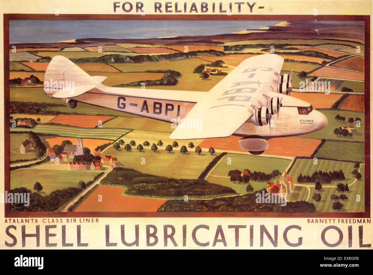 1930s UK Shell Poster Stock Photo - Alamy