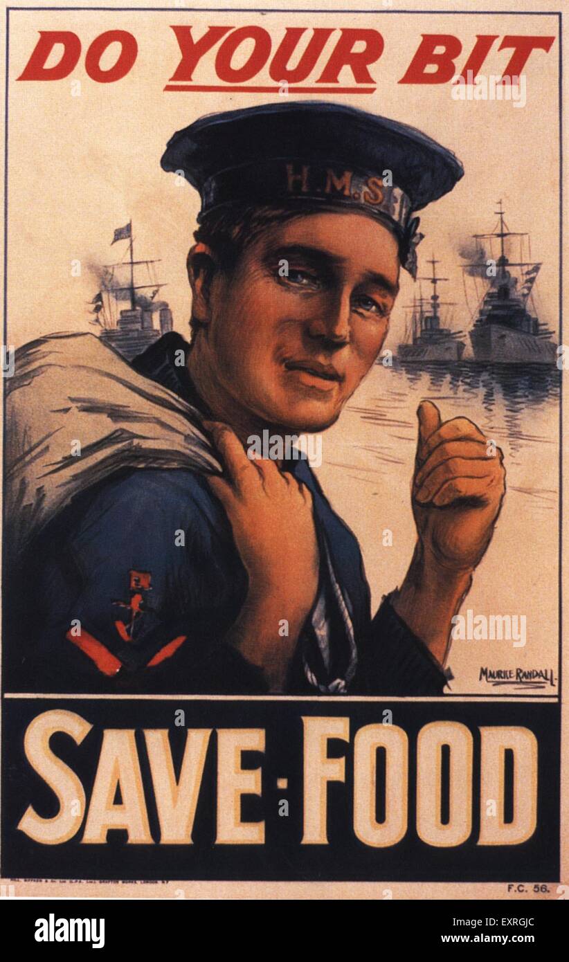 1910s USA Save Food Propaganda Poster Stock Photo - Alamy