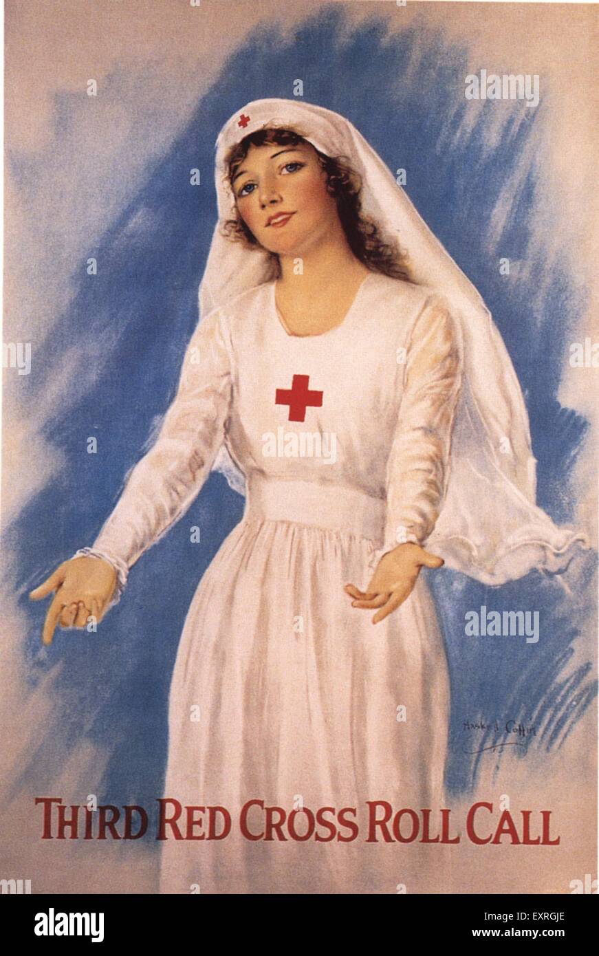 1910s USA Red Cross WW1 Nurses Poster Stock Photo - Alamy