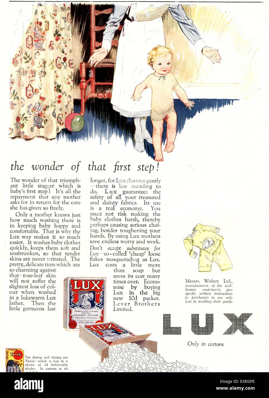 1920s UK Lux Magazine Advert Stock Photo - Alamy