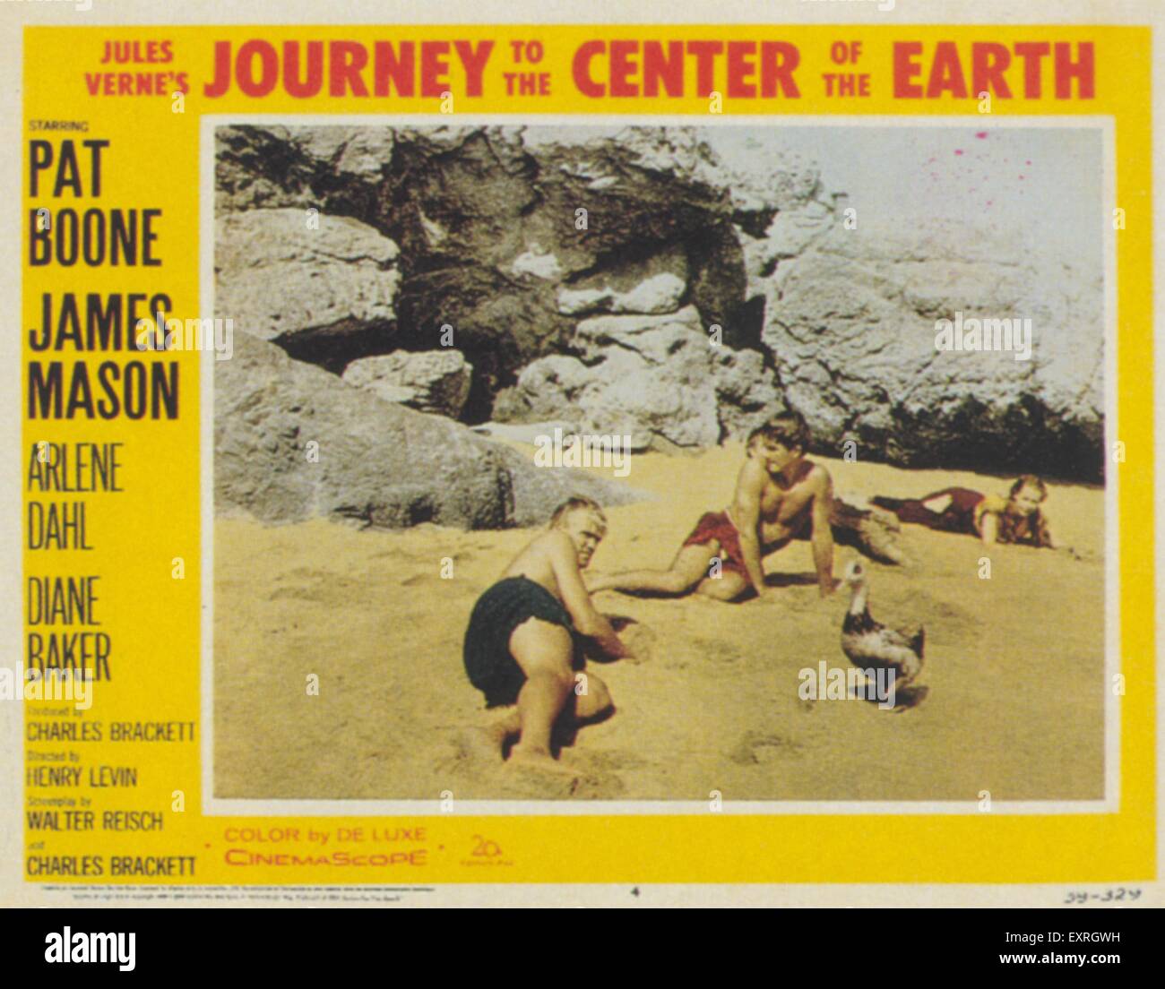 1950s USA Journey To The Center Of The Earth Film Poster Stock Photo ...