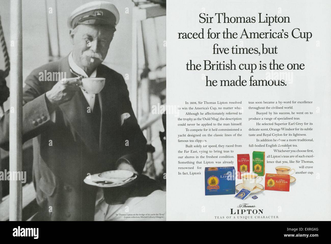 1990s UK Lipton's Magazine Advert Stock Photo - Alamy