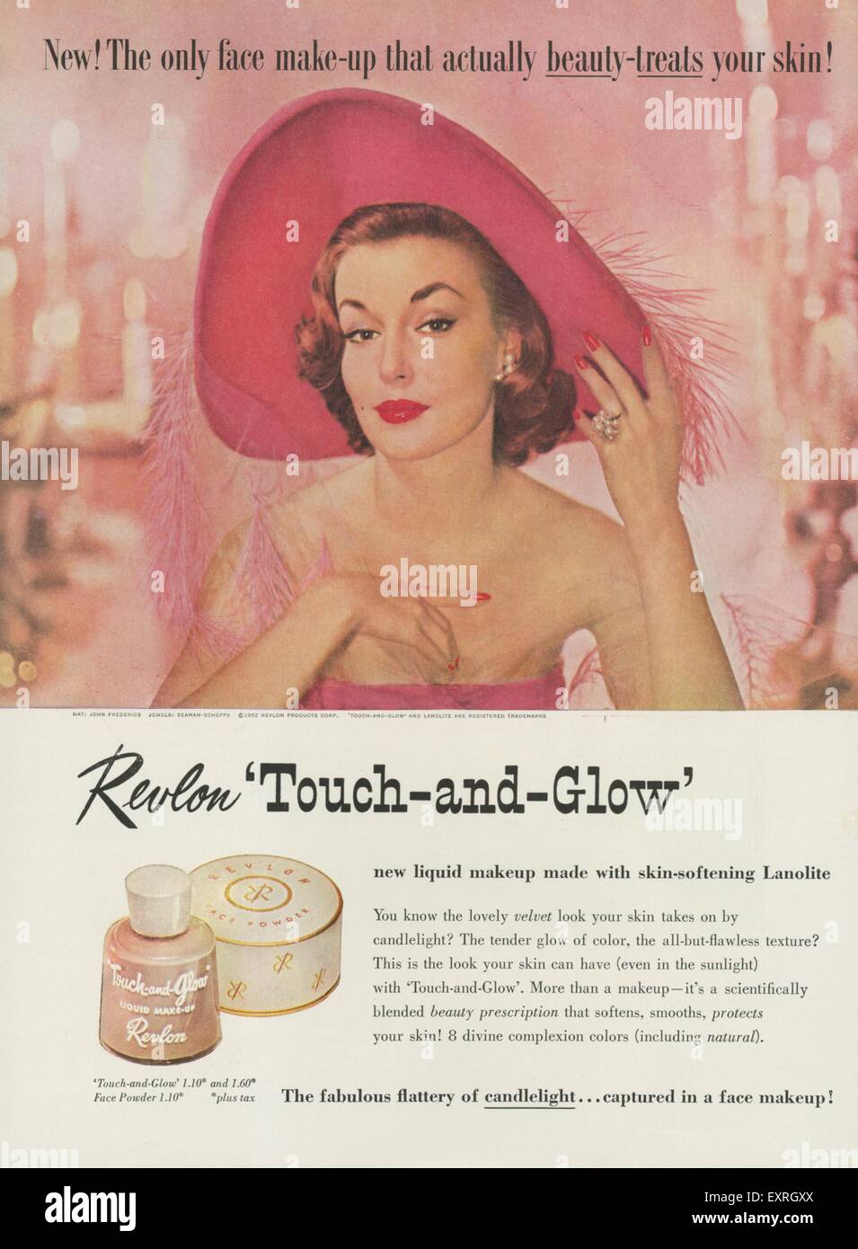 1950s USA Revlon Magazine Advert Stock Photo - Alamy