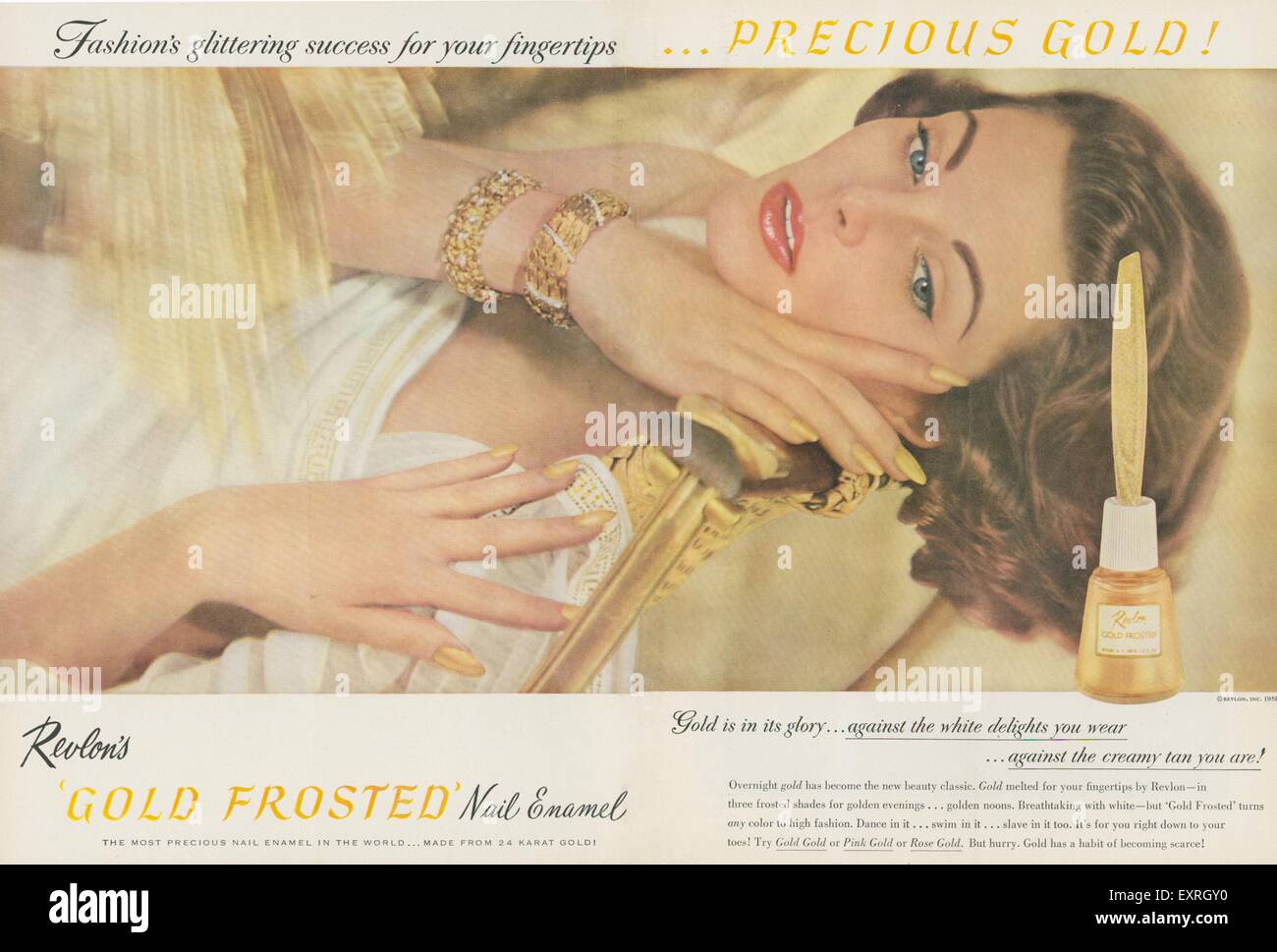 1950s USA Revlon Magazine Advert Stock Photo - Alamy