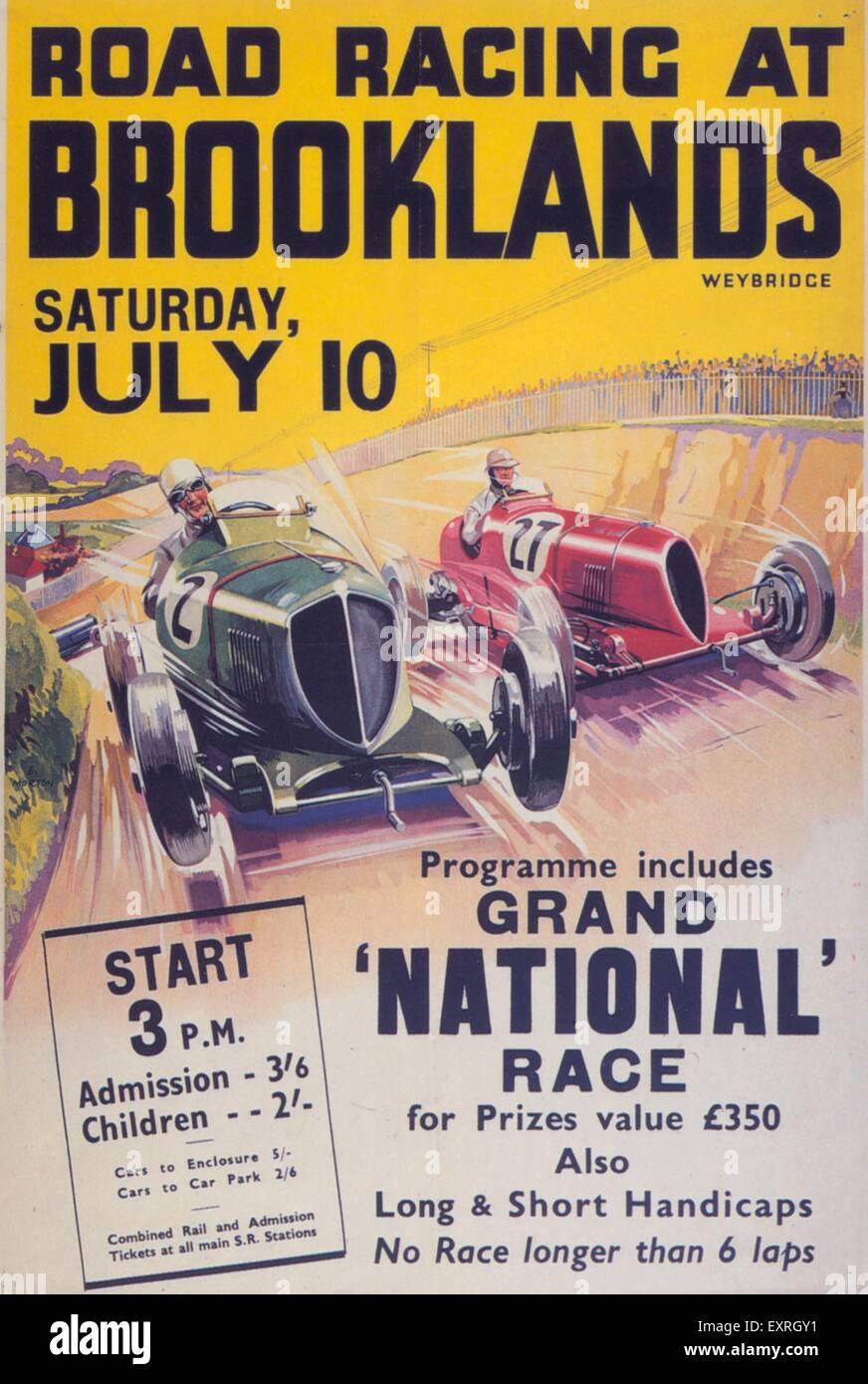 1950s UK Brooklands Road Racing Magazine Advert Stock Photo - Alamy