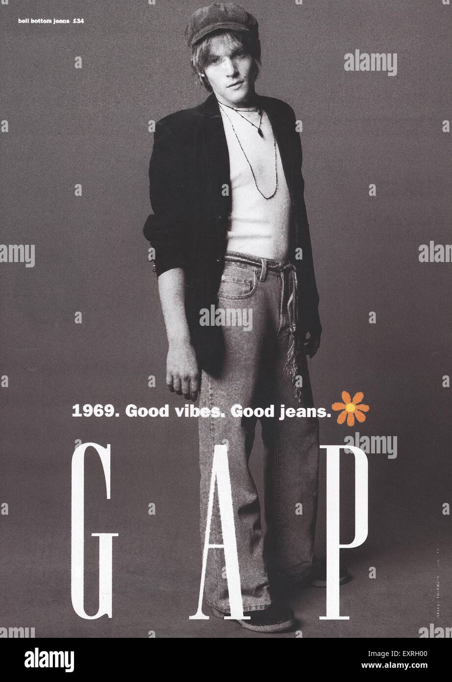 1990s UK Gap Magazine Advert Stock Photo - Alamy