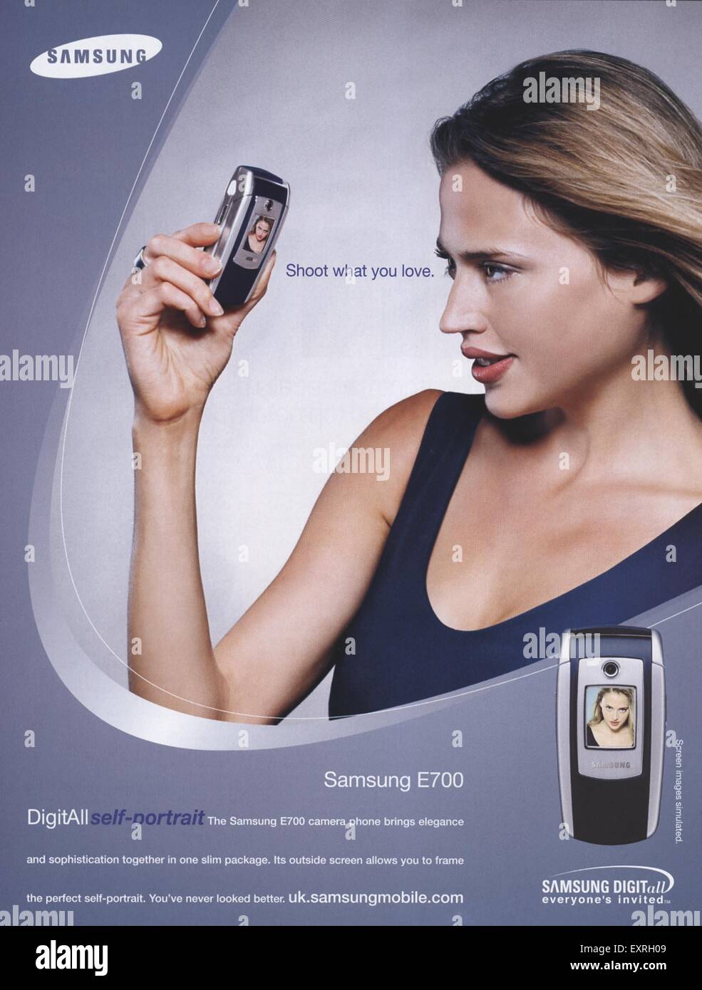 2000s UK Samsung Magazine Advert Stock Photo - Alamy