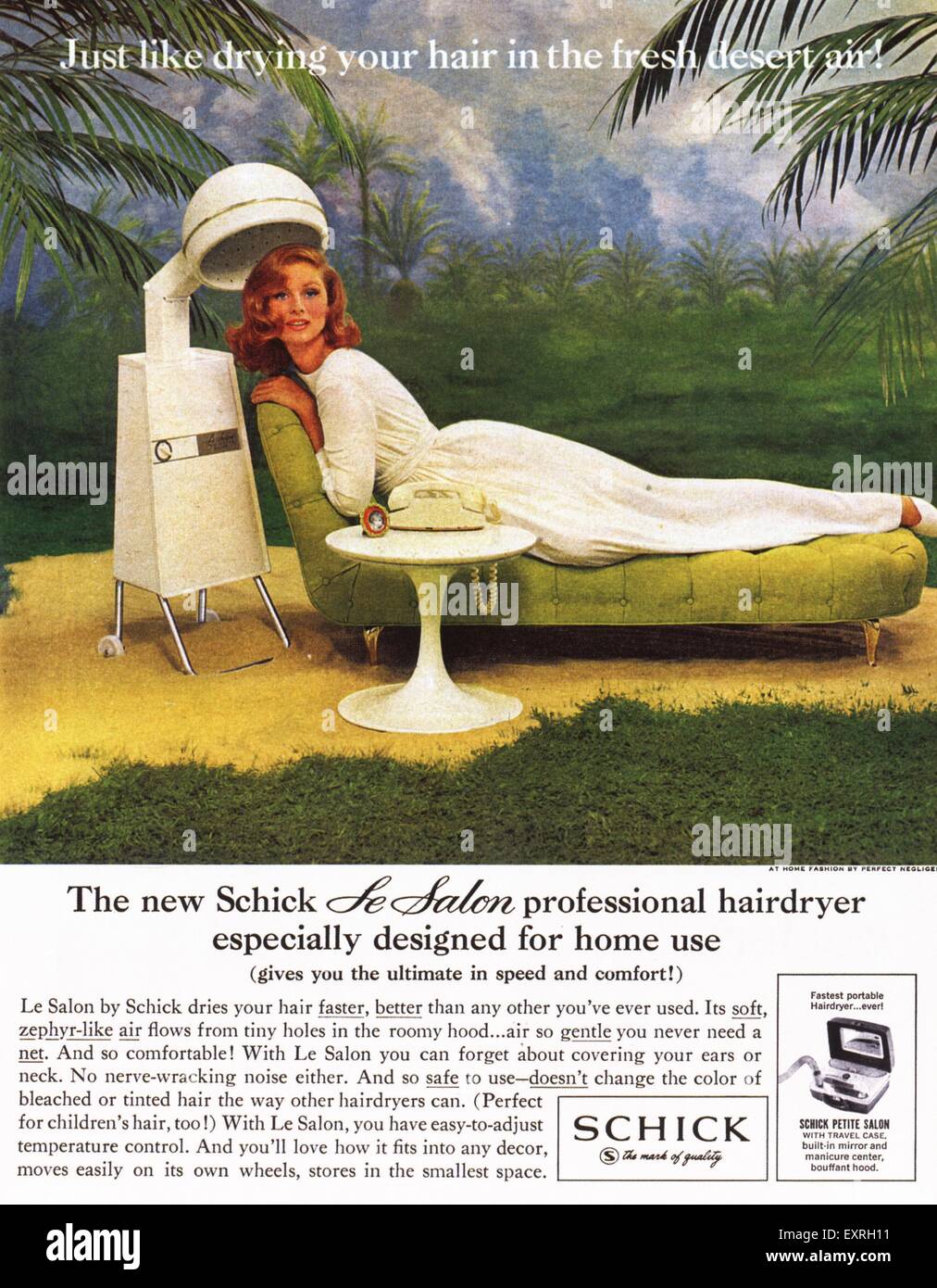 1960s USA Schick Magazine Advert Stock Photo - Alamy