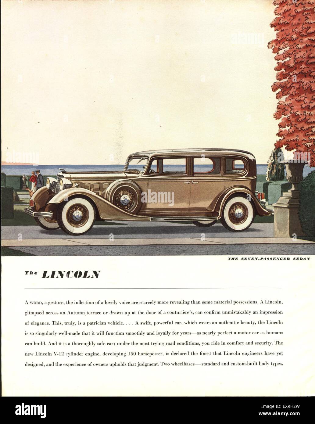 1930s USA Lincoln Magazine Advert Stock Photo - Alamy