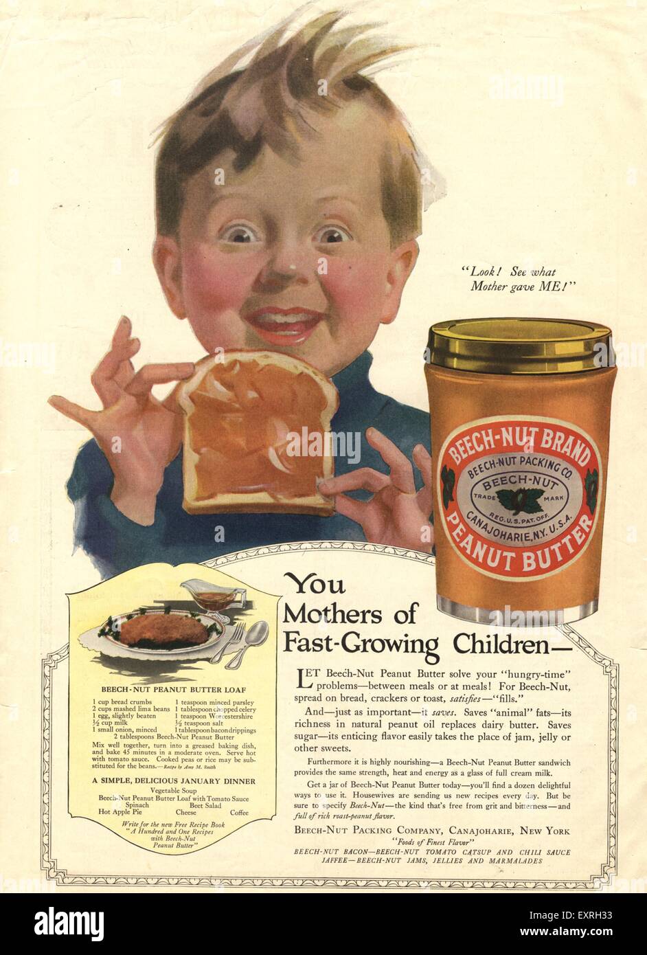 1920s USA Beech-Nut Magazine Advert Stock Photo - Alamy