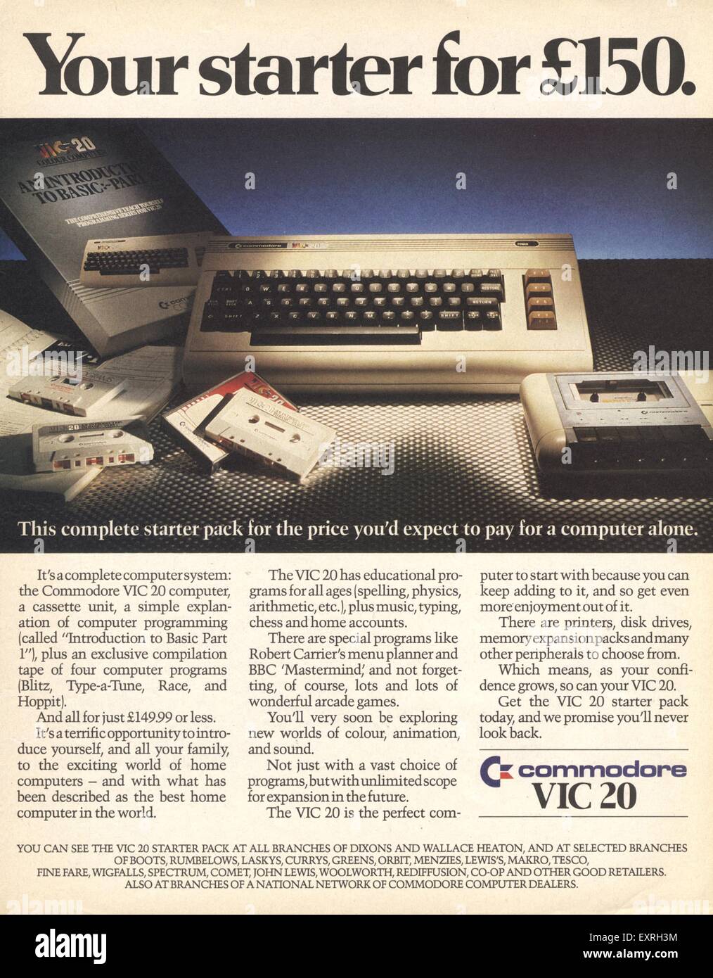 1980s UK Commodore Magazine Advert Stock Photo - Alamy