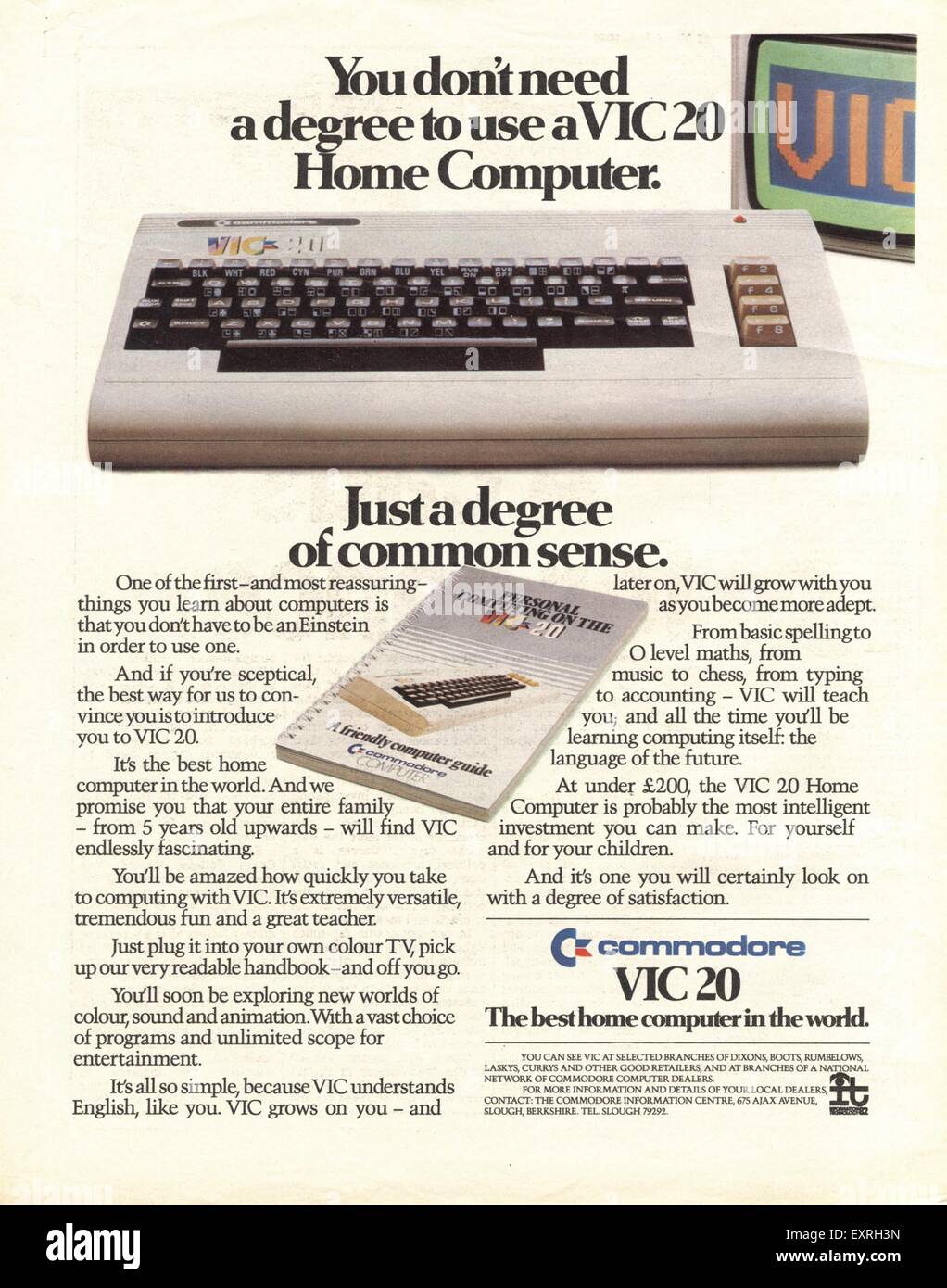 1980s UK Commodore Magazine Advert Stock Photo - Alamy