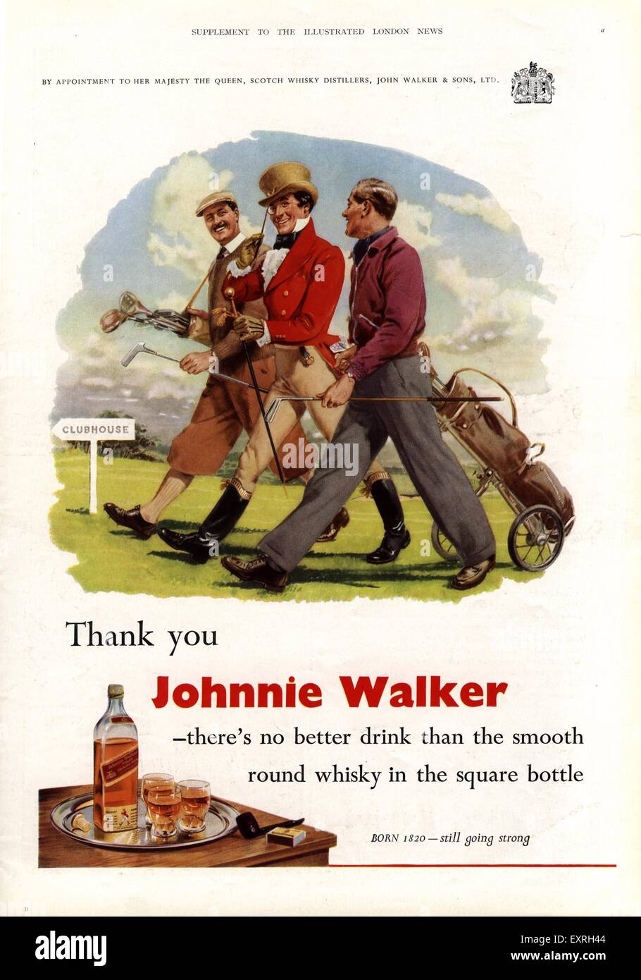 1950s UK Johnnie Walker Magazine Advert Stock Photo - Alamy