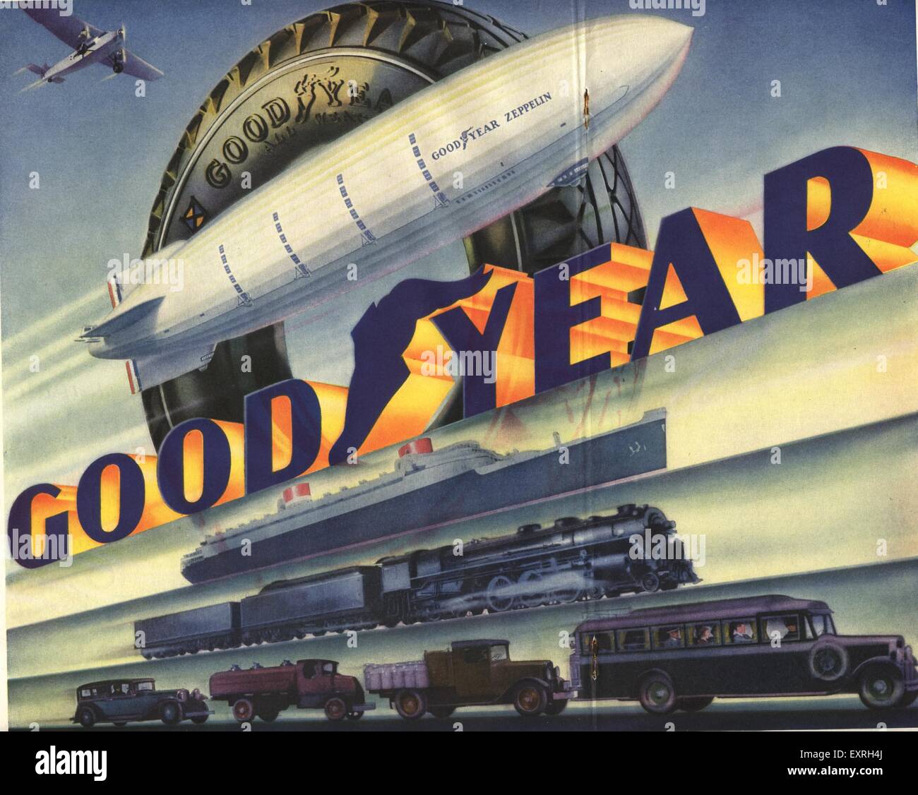 1930s USA Goodyear Magazine Advert Stock Photo - Alamy