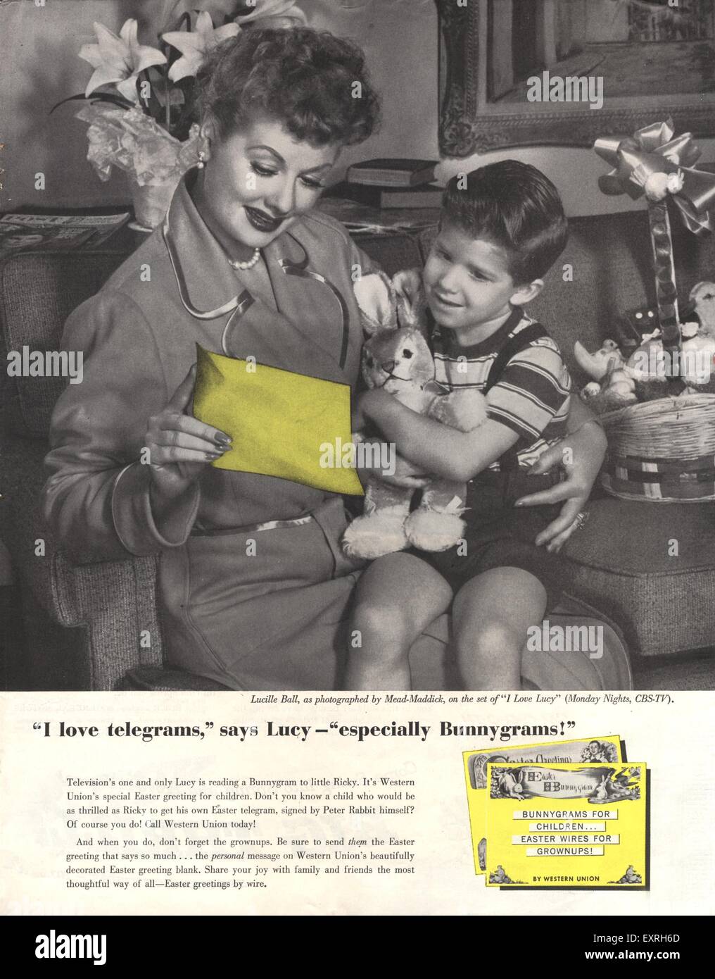 1950s USA Western Union Magazine Advert Stock Photo - Alamy