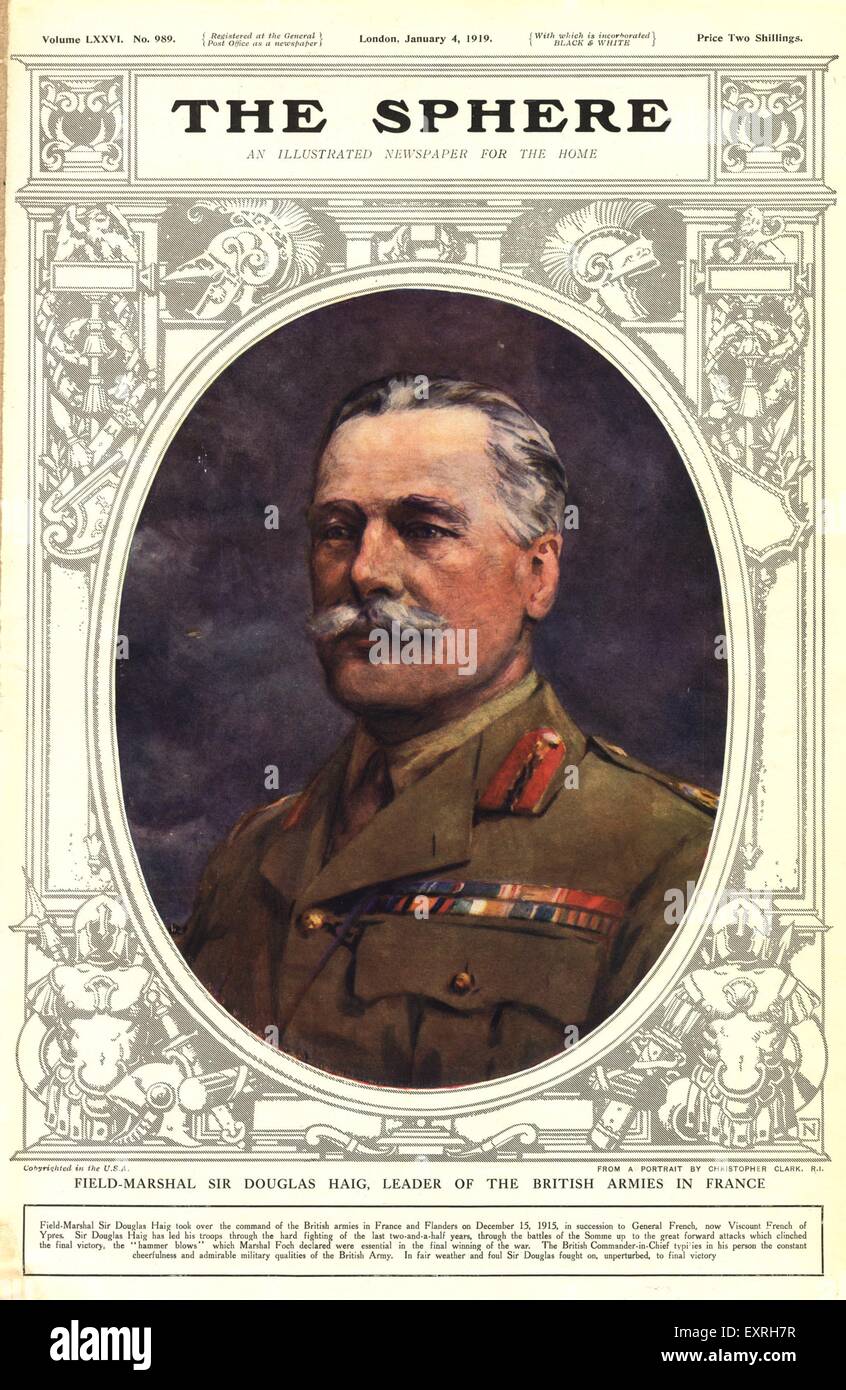 1910s UK The Sphere Magazine Cover Stock Photo - Alamy