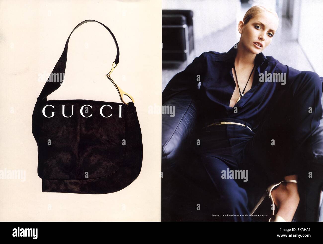 1990s usa gucci magazine advert hi-res stock photography and images - Alamy