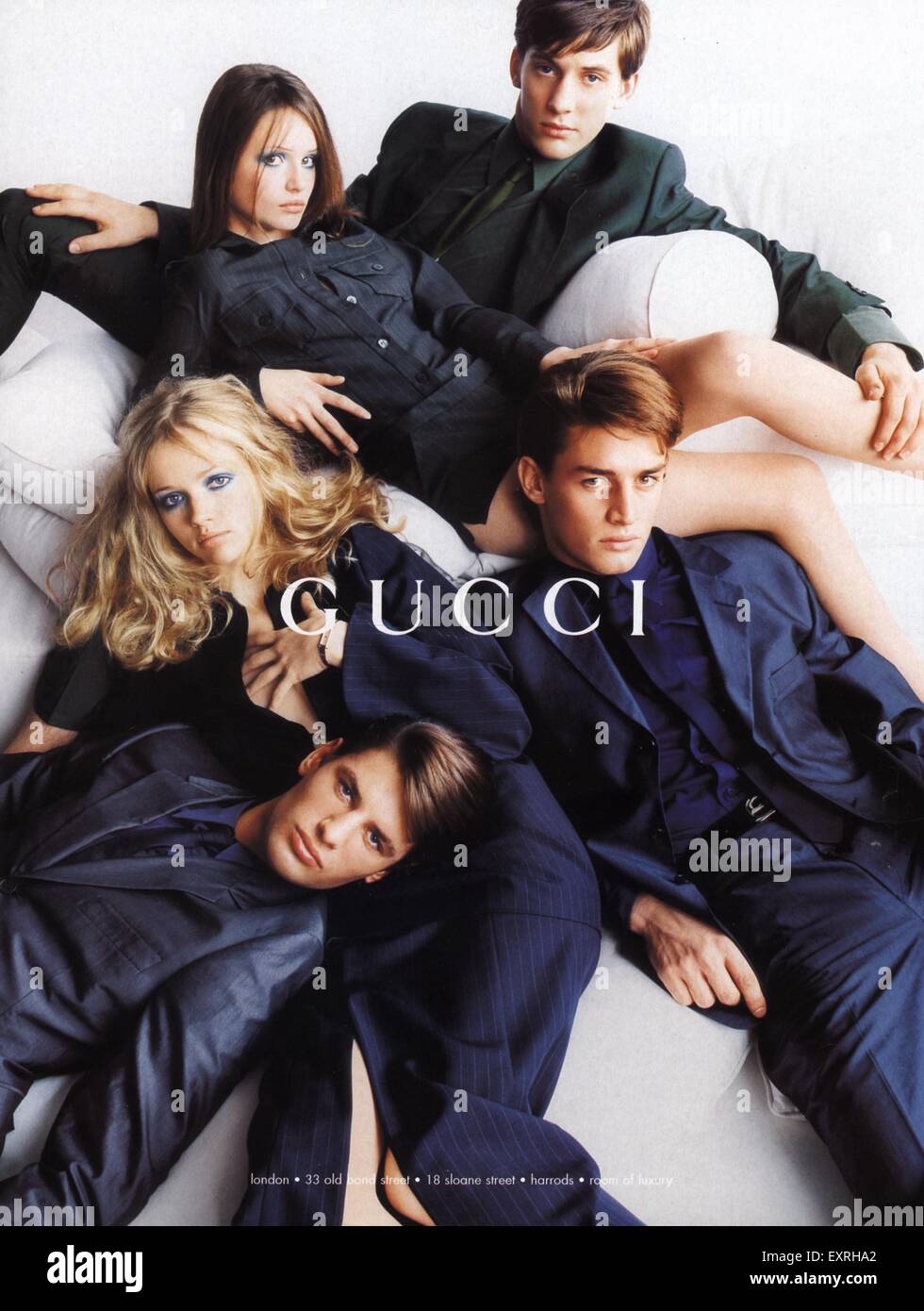 1990s UK Gucci Magazine Advert Stock Photo - Alamy