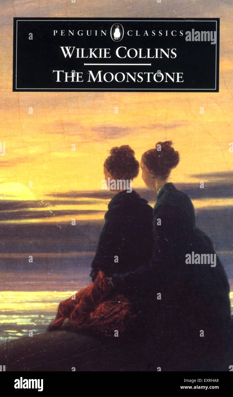 1990s UK The Moonstone by Wilkie Collins Book Cover Stock Photo - Alamy