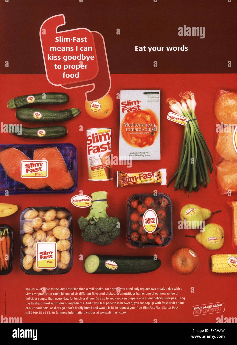 2000s UK Slim-Fast Magazine Advert Stock Photo - Alamy