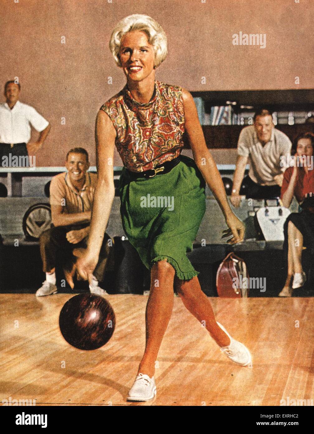 1960s bowling hi-res stock photography and images - Alamy