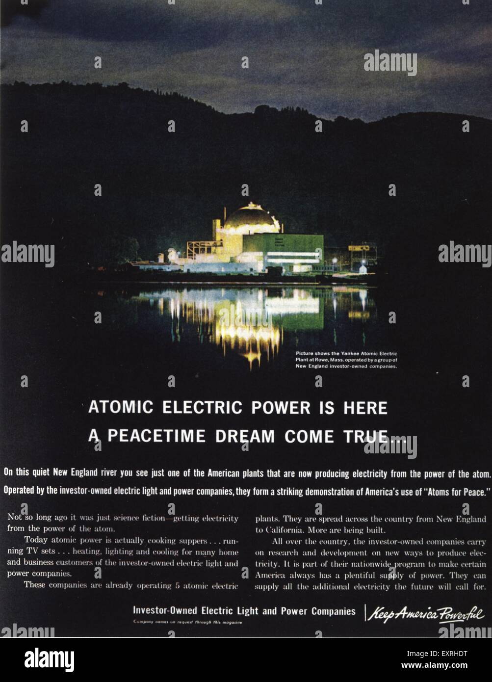 1960s USA Atomic Power Magazine Advert Stock Photo - Alamy