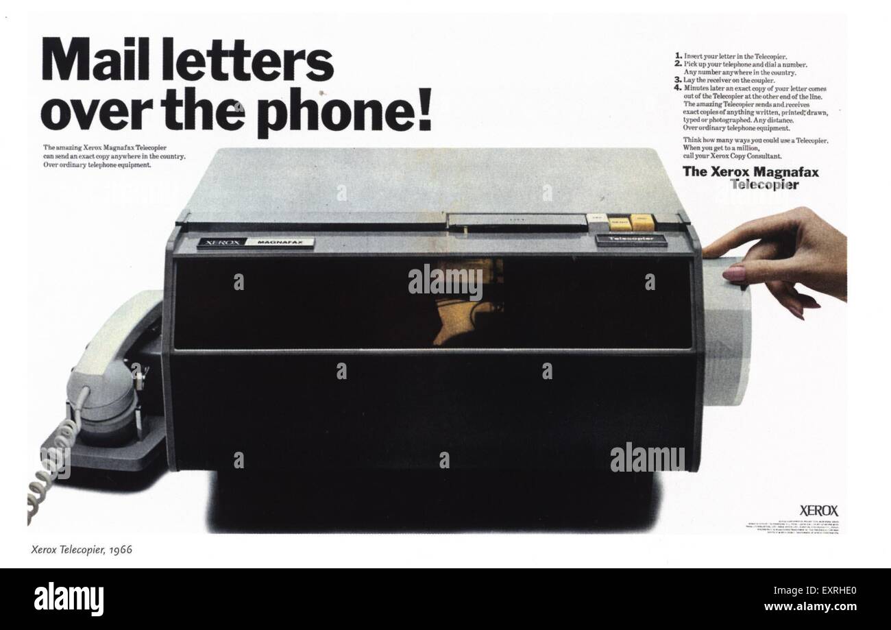 1960s USA Xerox Magazine Advert Stock Photo - Alamy